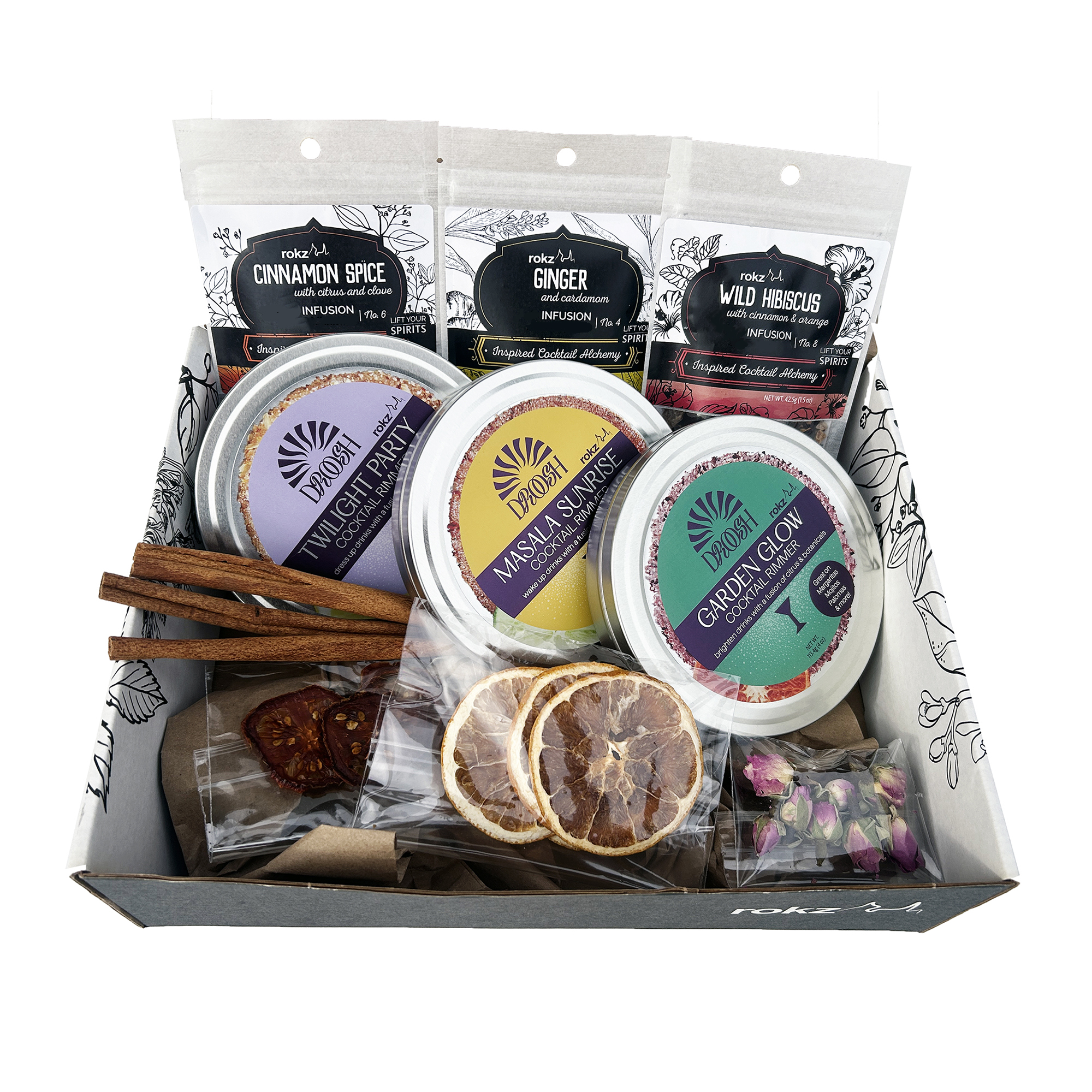 Mocktail Box - Lift Your Spirits - rokz – Cocktail & Mocktail Rimmers ...